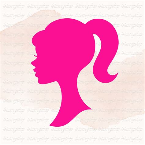 Barbi Head Svg Barbi Svg Doll Silhouette Woman Silhouette Doll Head
