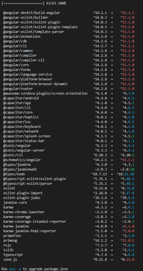 Angular 更新版本