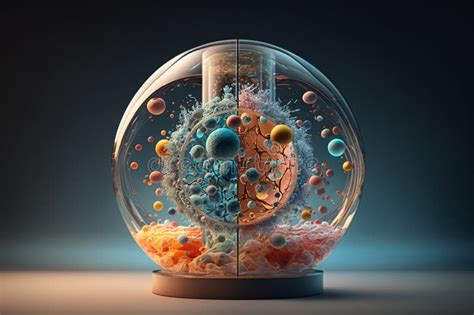 细胞科学背景 医学微观分子概念 生物学研究dna细胞核模式 库存例证 插画 包括有 染色体 部门 272811890