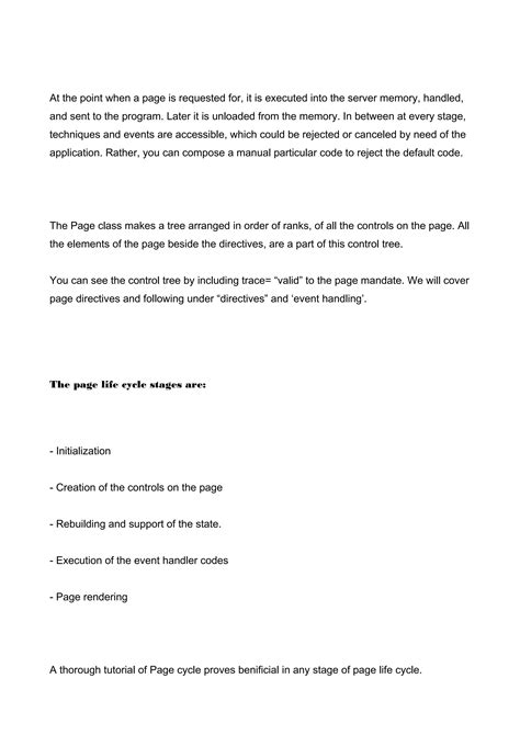 Asp Dot Net Lifecycle In Details Pdf