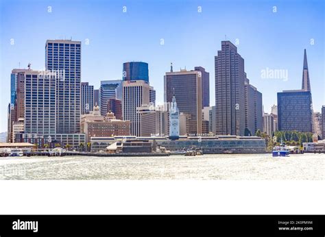 View From The Back Of A San Francisco Bay Ferry At The San Francisco