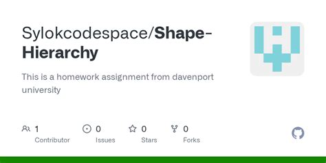 Github Sylokcodespaceshape Hierarchy This Is A Homework Assignment