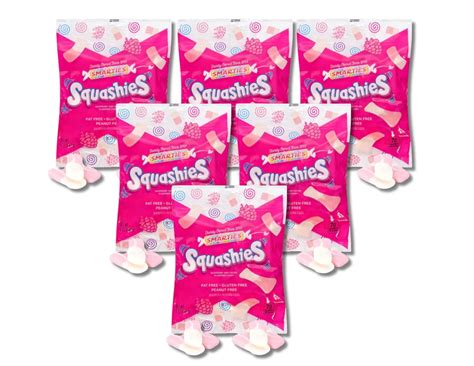 Smarties Squashies Candies Raspberry And Cream Flavored Marshmallow