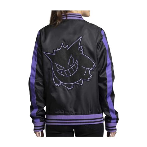 Gengar Pokémon Jackets Black Snap Down Jacket Adult Pokémon Center