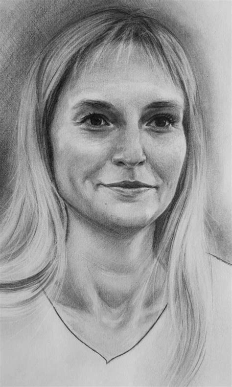 Девушка с длинными волосами Рисунок карандашом Волосы Блондинка