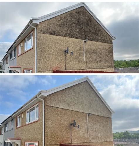 Cleaning Pebble Dash Softwashing Uk