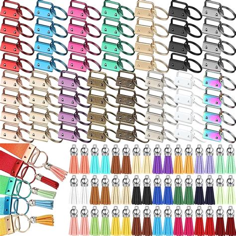 Landical 192 Pcs Keychain Hardware Set 96 Key Fob Hardware