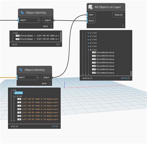 Two Lists Of All Objects On Layer Civil3d Dynamo