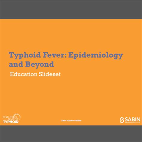 Typhoid Fever Slide Set And Facilitators Guide Take On Typhoid