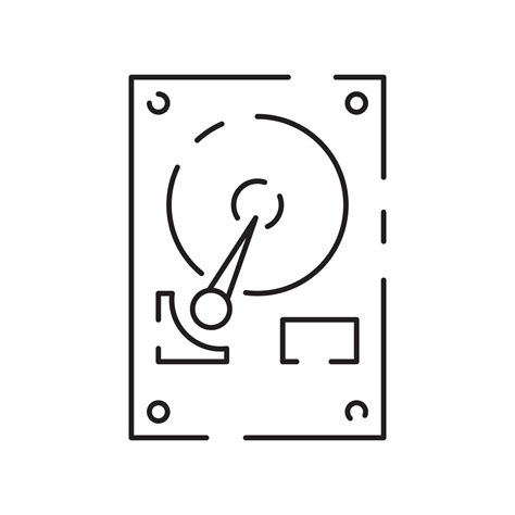 Computer Hardware Line Icon Graphic Card Or Processor And Ram Gpu Or
