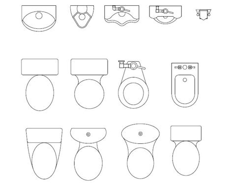 Toilet Floor Plan Symbol 2d Interior Symbols For Floor Plans Model