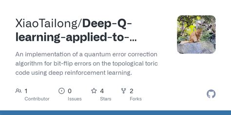 Github Xiaotailongdeep Q Learning Applied To Quantum Error
