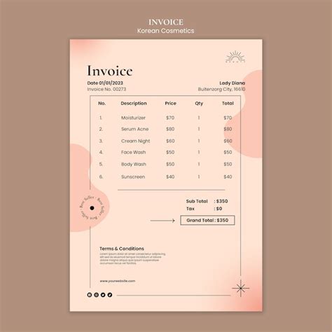 Makeup Invoice Template