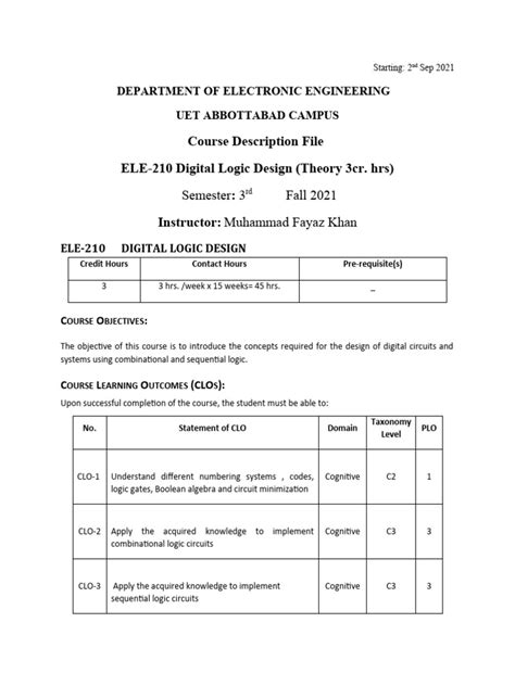 Cdf Dld Theory Pdf Computer Engineering Digital Electronics