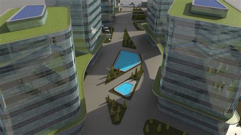 Glass Facade Residential Complex 3d Model Cgtrader