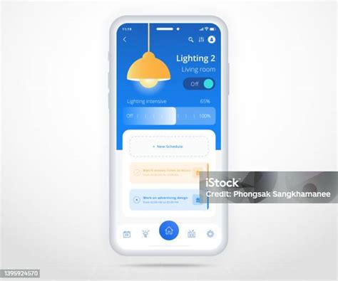 스마트 폰 스마트 홈 제어 앱 Ux Ui Iot 사물 인터넷 기술 디지털 미래 홈 오토메이션 기술 스마트 기기 응용 전화
