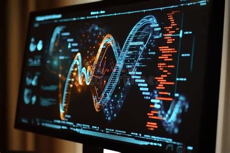 Complex Genetic Information Is Presented On A Screen Showcasing Dna Sequences And Data