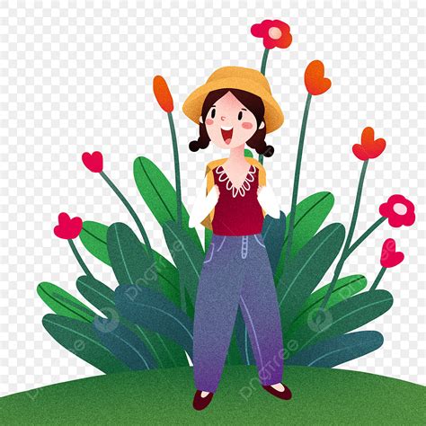 아름다운 소녀 일러스트 만화 외출 봄 투어 외출 그림 아름다운 소녀 봄 투어 Png 일러스트 및 Psd 이미지 무료 다운로드 Pngtree