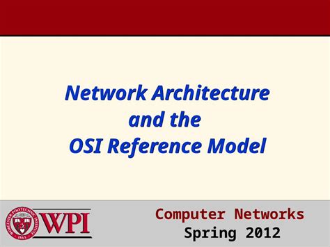 PPTX Network Architecture And The OSI Reference Model Computer Networks Computer Networks