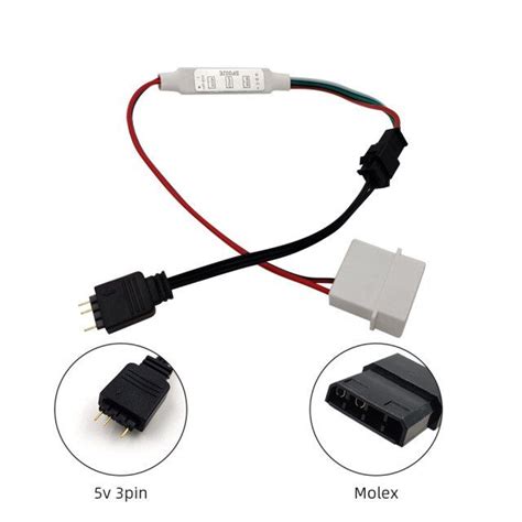 Power Supply Converter 5v3pin To Molex 4pin Molex Interface Rgb Header 12v4pin Big 4pin Adapter
