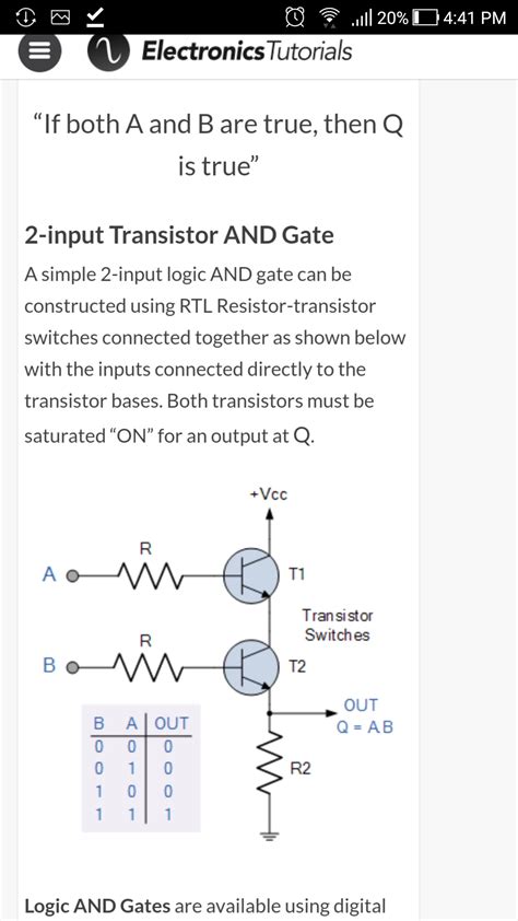 Transistor Truth Tables From Transistors To Gates