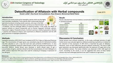 Pdf Detoxification Of Aflatoxin With Herbal Compounds