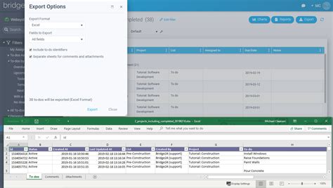 Basecamp Export Excel And Csv For Cards To Dos And Projects