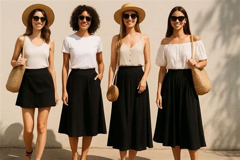 15 Summer Black Skirt Outfit Ideas