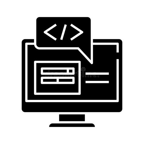 Code Writing Black Icon Concept Illustration Vector Flat Symbol