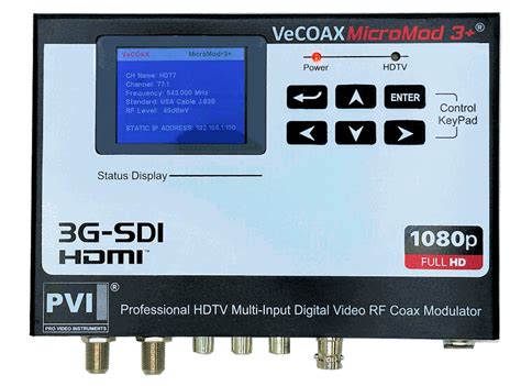 Vecoax Micromod 3 Sdi Rf Modulator Pro Video Instruments