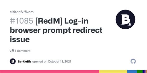Redm Log In Browser Prompt Redirect Issue · Issue 1085 · Citizenfx