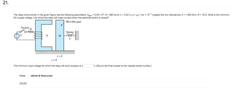 Solved 21 The Relay Circuit Shown In The Given Figure Has