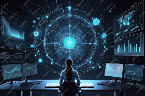 premium photo big data analytics with ai technology data analyst