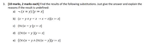Solved 3 10 Marks 2 Marks Each Find The Results Of The Chegg Com