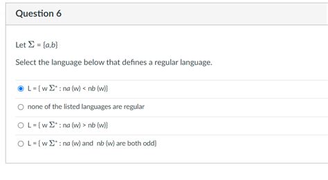 Solved Let Σ Ab Select The Language Below That Defines A