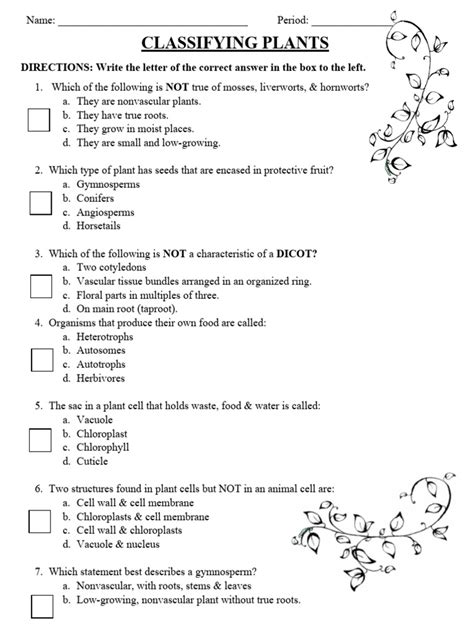 Classifying Plants Download Free Pdf Plants Leaf
