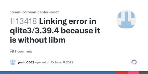 Linking Error In Qlite33394 Because It Is Without Libm · Issue