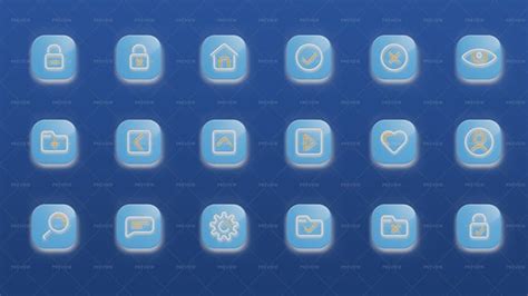 3d Glossy Ui Buttons Graphics Motion Array