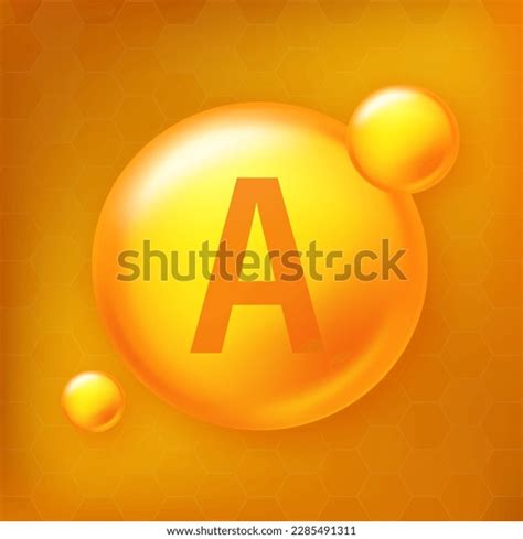 Vitamin Gold Shining Pill Capcule Icon Stock Vector Royalty Free