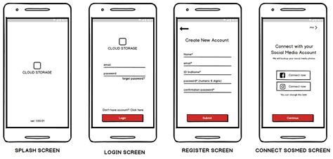 WIREFRAME Photo Cloud Storage UI Design On Behance