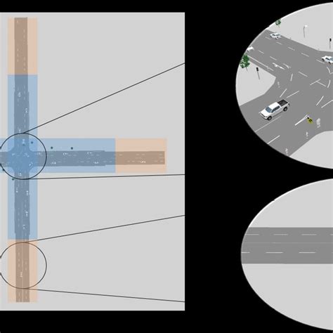 The Considered Intersection Simulated In Vissim Download Scientific Diagram