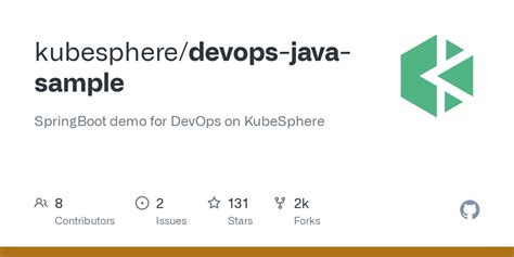 GitHub Kubesphere Devops Java Sample SpringBoot Demo For DevOps On KubeSphere