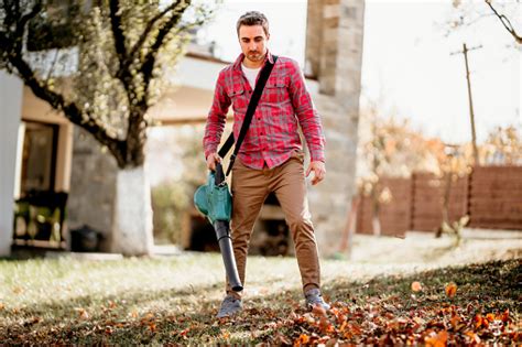 정원 송풍기 작업 하 고 정원에서 청소를 사용 하 여 작업자의 낙엽 제거기에 대한 스톡 사진 및 기타 이미지 낙엽 제거기 가을 계절 Istock