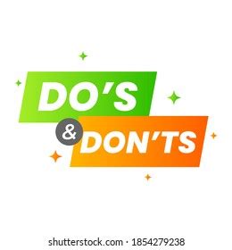 5 Dos And Don Ts Poster Images Stock Photos Vectors Shutterstock