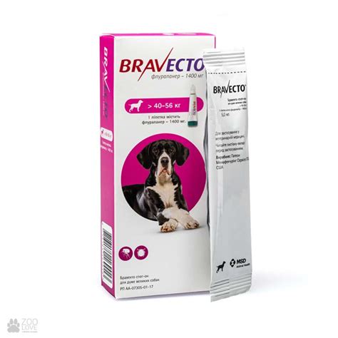Купить Bravecto Spot-On для собак весом 40 - 56 кг - Интернет ...