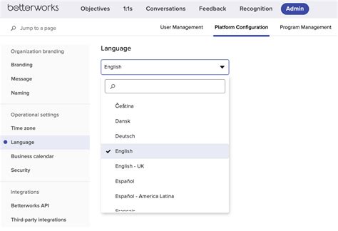 Platform Configuration Language Betterworks