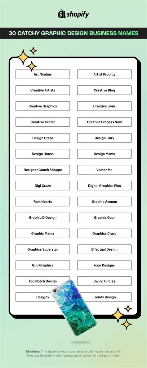 Graphic Design Company Name Ideas Generator 2025 Shopify