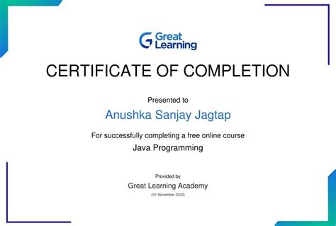 Anushka Jagtap On Linkedin Greatlearning Java Programing