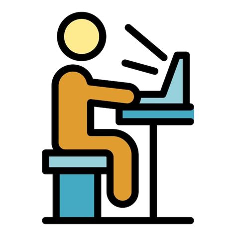 Premium Vector Home Computer Work Icon Outline Vector Social Stay