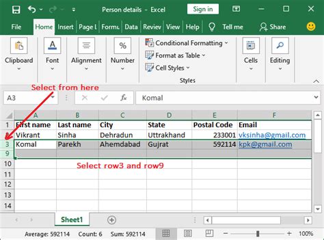 how to unhide rows in excel tpoint tech